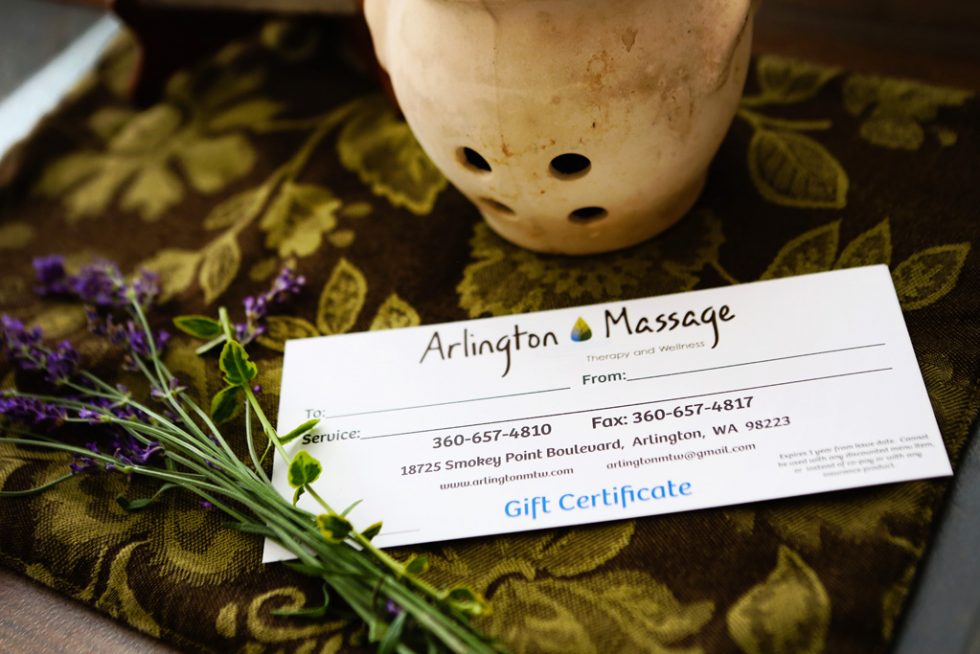 Gift Certificates - Arlington Massage Therapy & Wellness